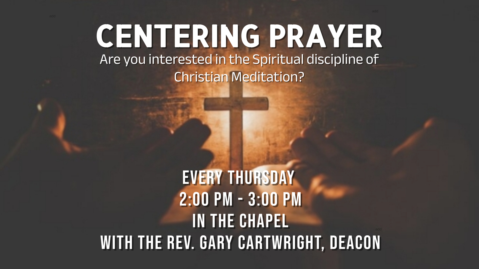 Centering Prayer - Thursdays, 2:00 - 3:00 PM - Holy Innocents ...
