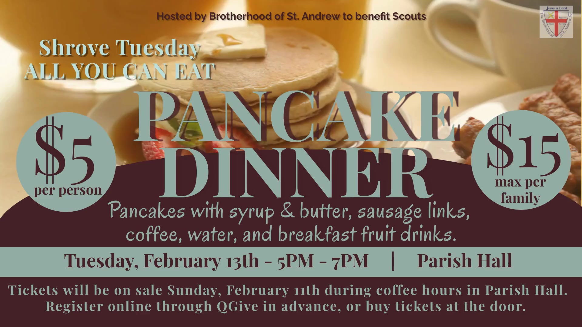 Shrove Tuesday, February 13th - Pancake Dinner 5-7 PM - Holy Innocents ...