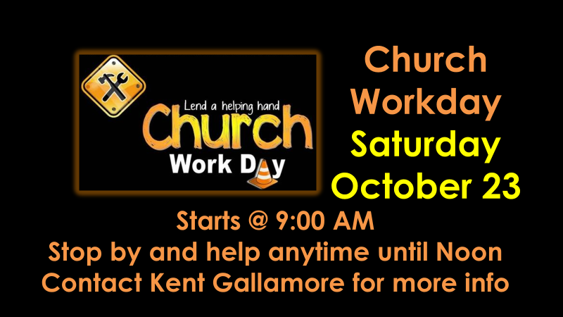 9 AM - Noon-Church Work Day October 23 - Holy Innocents' Episcopal Church